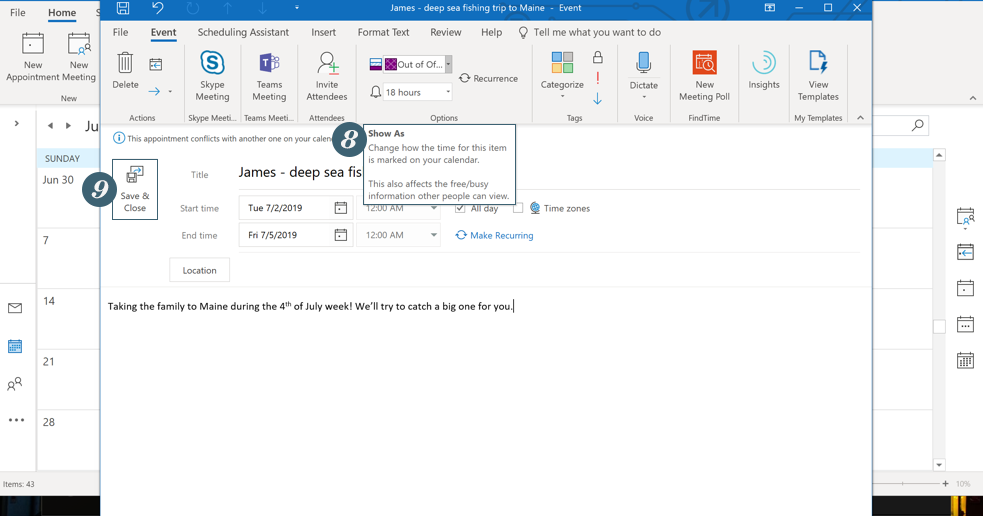 Microsoft Outlook Training Tips: Setting Your Out of Office
