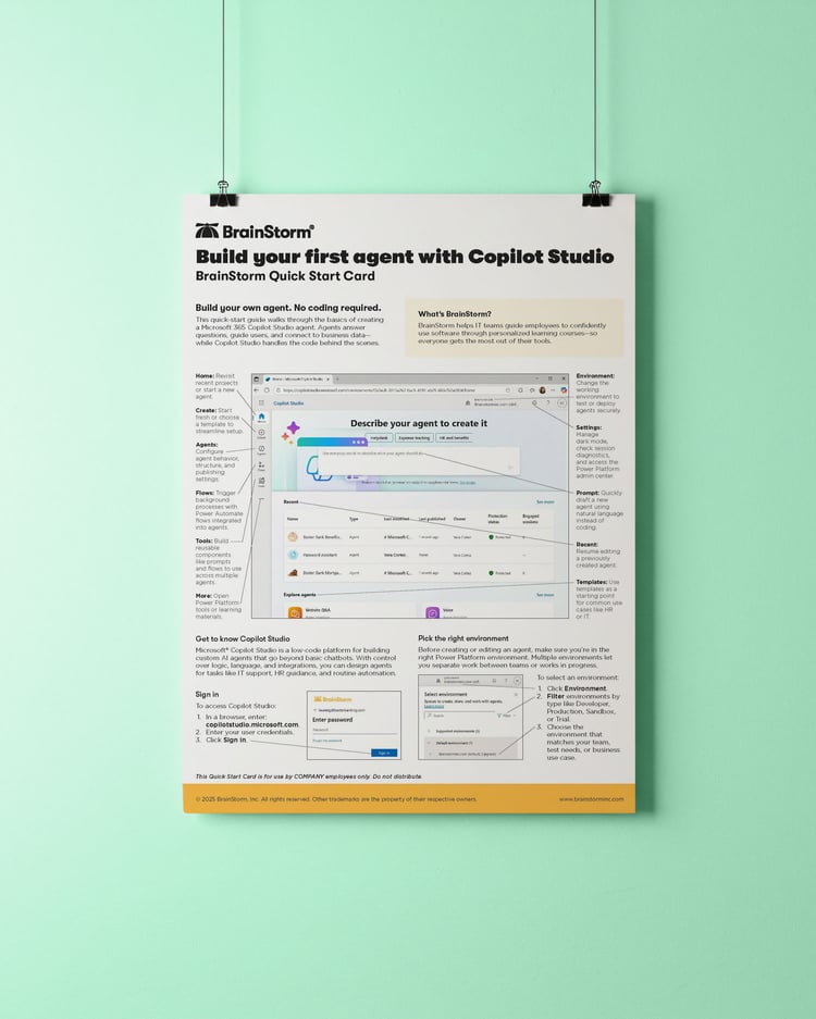 [Quick Start Card] Microsoft 365 Copilot Studio