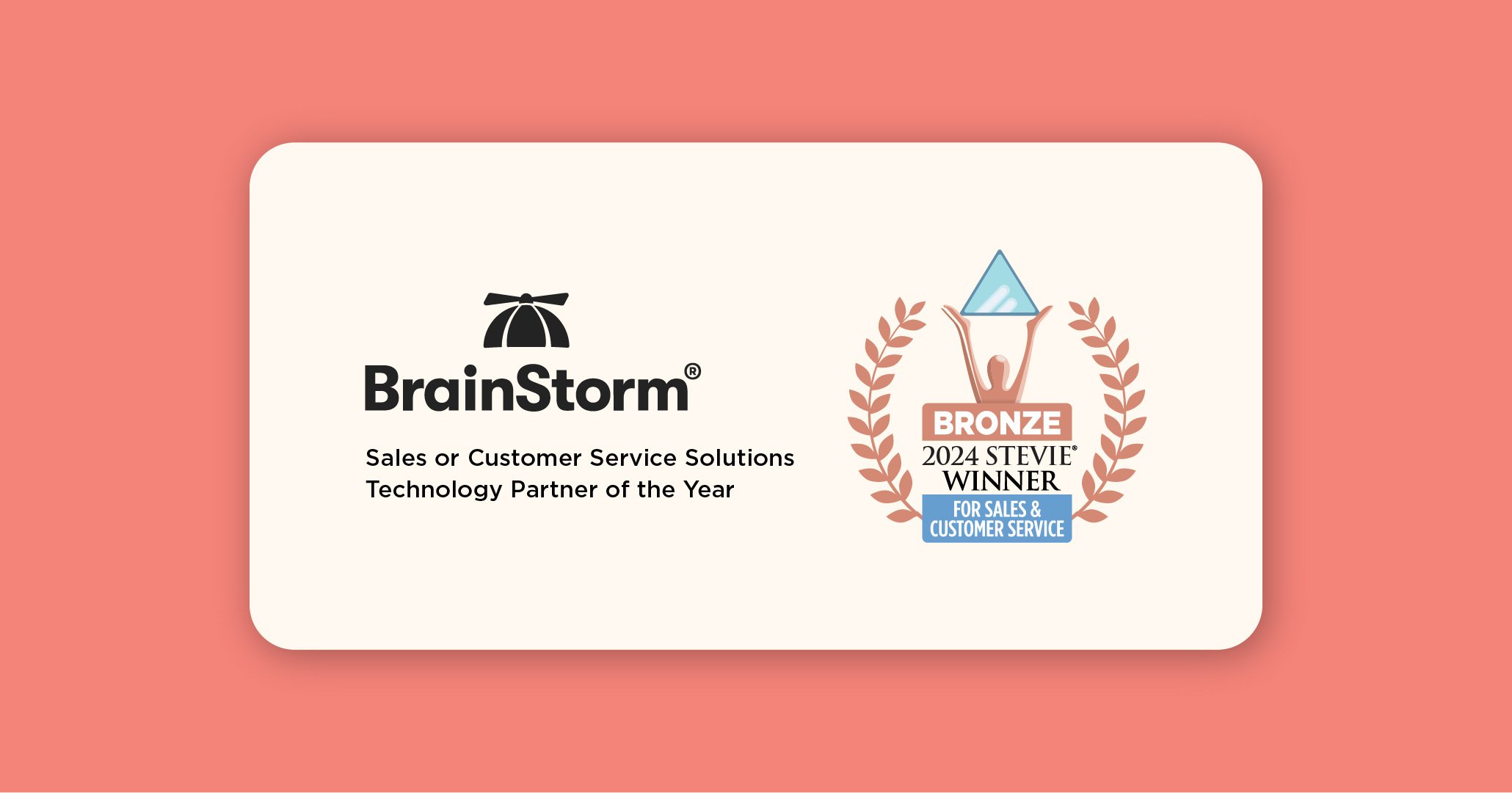 BrainStorm wins Sales, Customer Service 2024 Technology Partner of the Year
